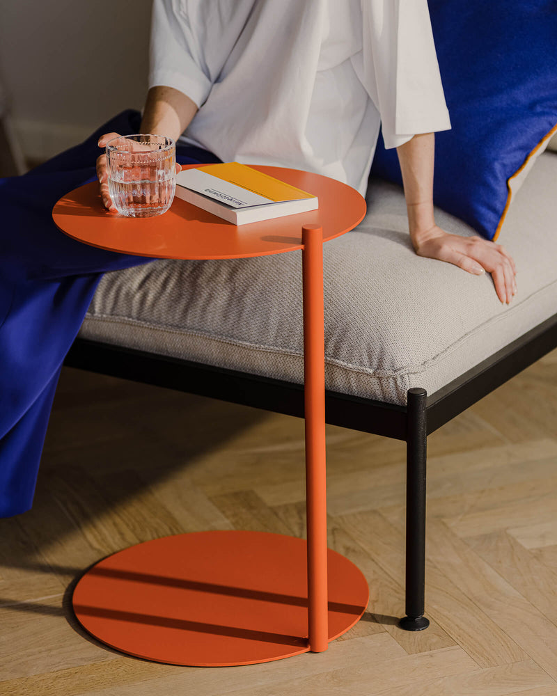 Ande Side Table - living room, blue, round side table for the sofa - noo.ma