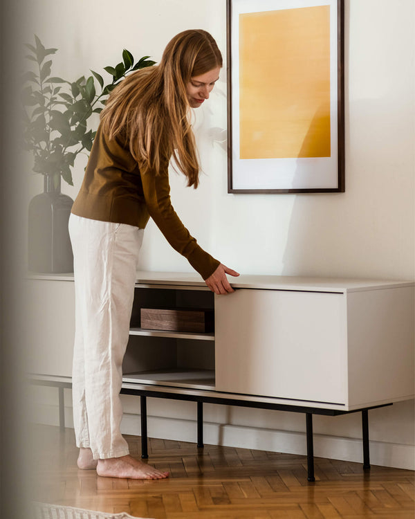 Mod TV Stand - modern, customizable, white TV unit - noo.ma