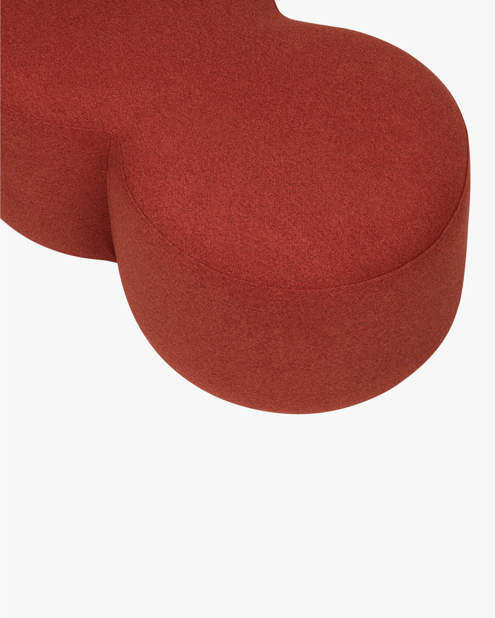 Umbo Pouf - Poppy Red - comfy large rounded ottoman - noo.ma