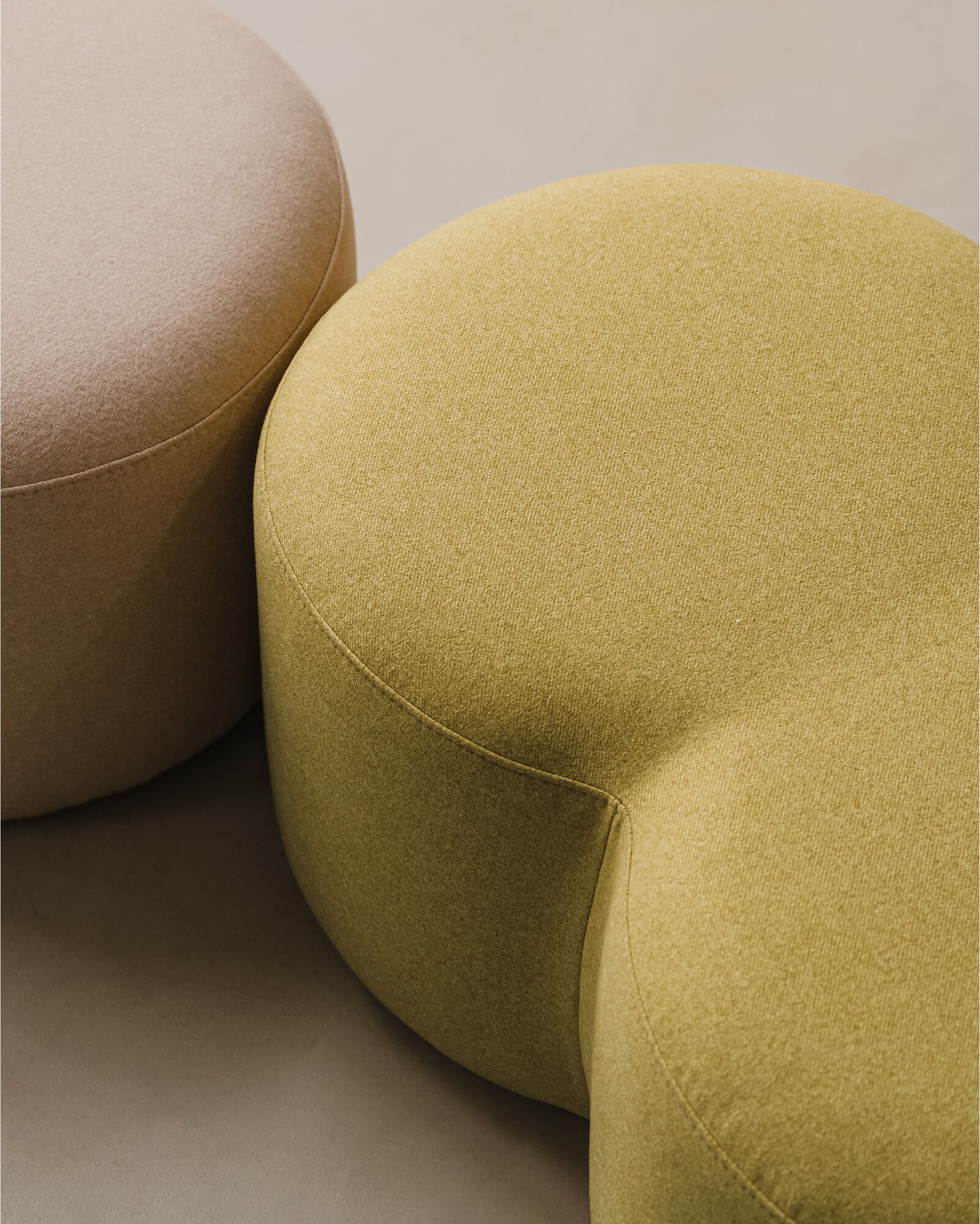 Umbo Pouf - Poppy Red - comfy large rounded ottoman - noo.ma
