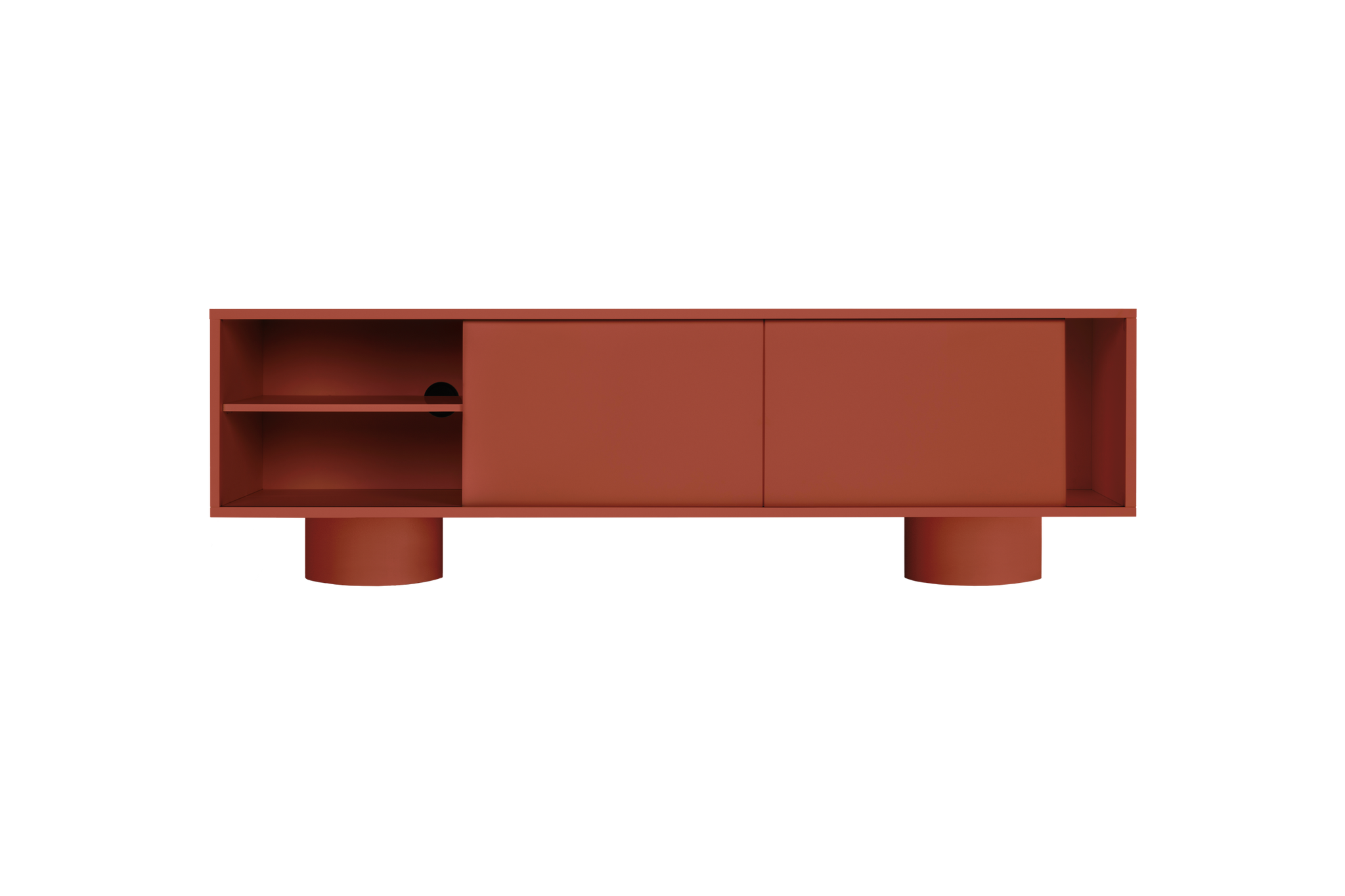 Taro TV Stand - terracotta - minimal living room furniture - noo.ma