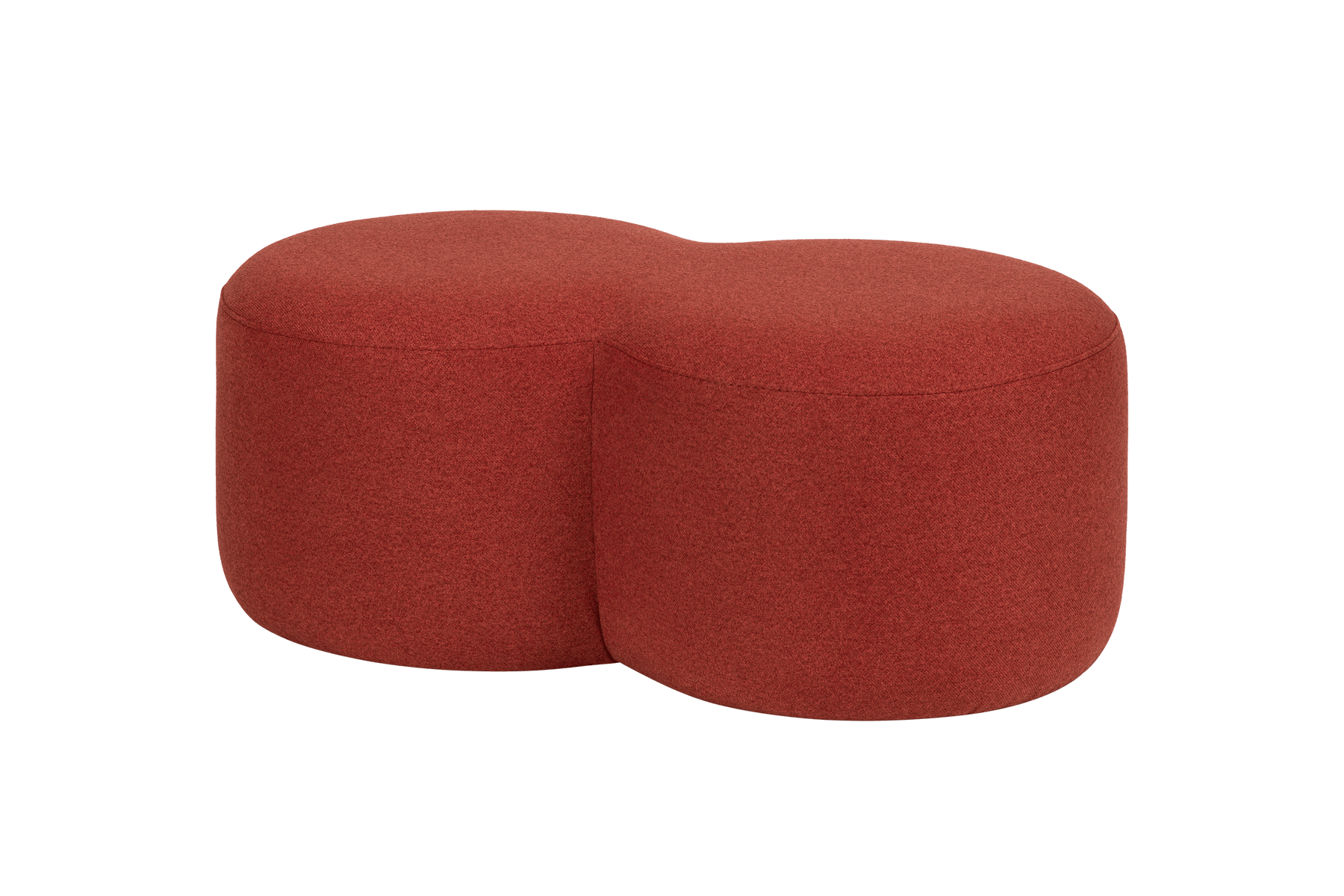 Umbo Pouf - Poppy Red - comfy large rounded ottoman - noo.ma
