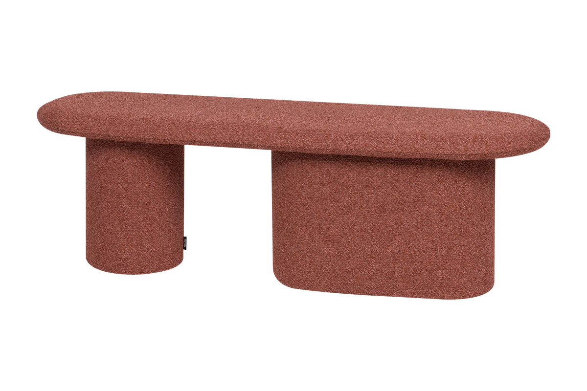 Rull Bench - brick red - cozy cushioned bench for hallway - noo.ma