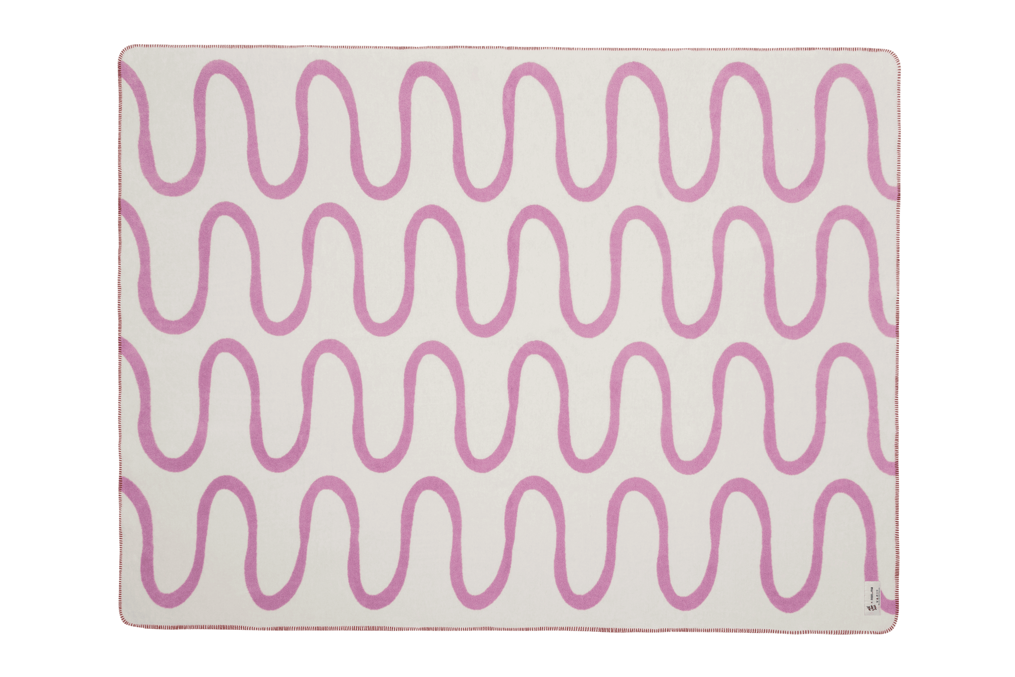 Swirl Throw - Violet / Beige - soft cozy textile for living room - noo.ma