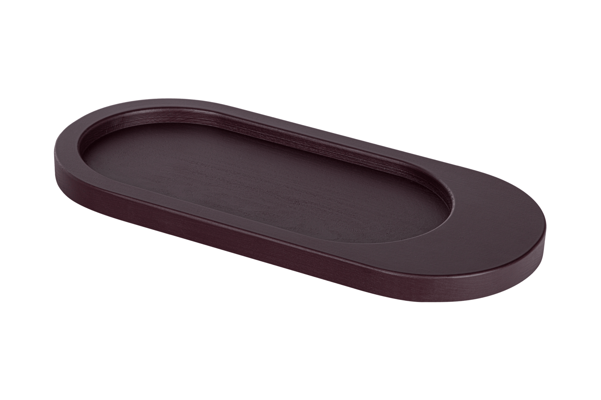 Tenu Tray - burgundy wooden dish for jewelry and trinkets - noo.ma
