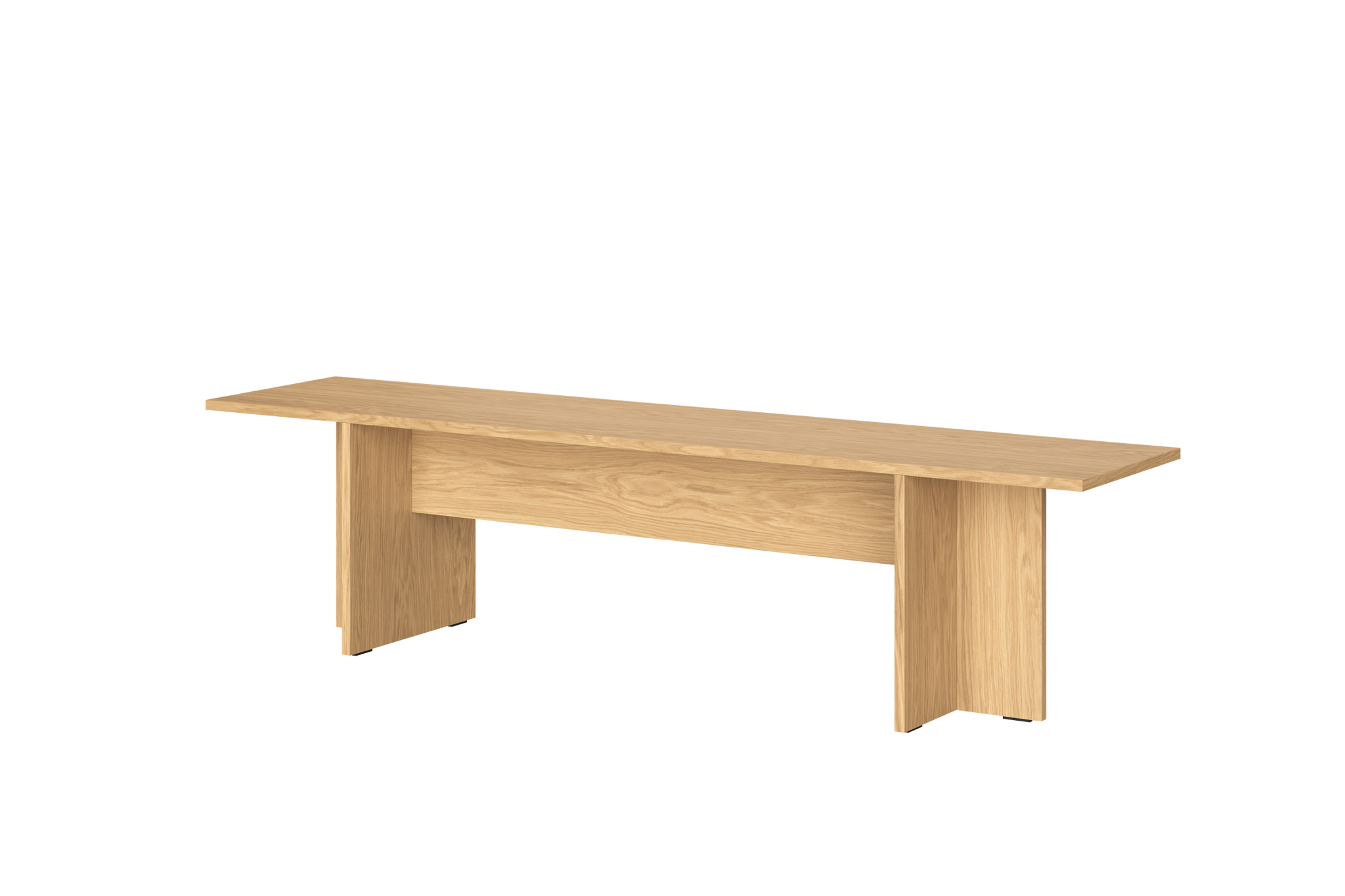 Hett Bench - large modern wooden oak dining bench - noo.ma