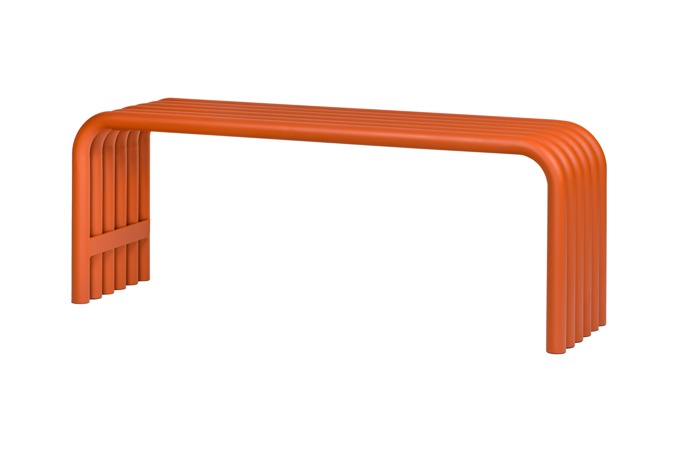 Nokk Bench - Orange Peel - vibrant bench for garden - noo.ma