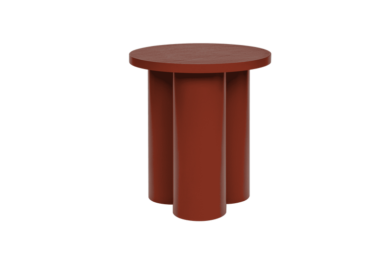 Tabouret Oly bordeaux - table d'appoint basse et ronde pour Salon noo.ma