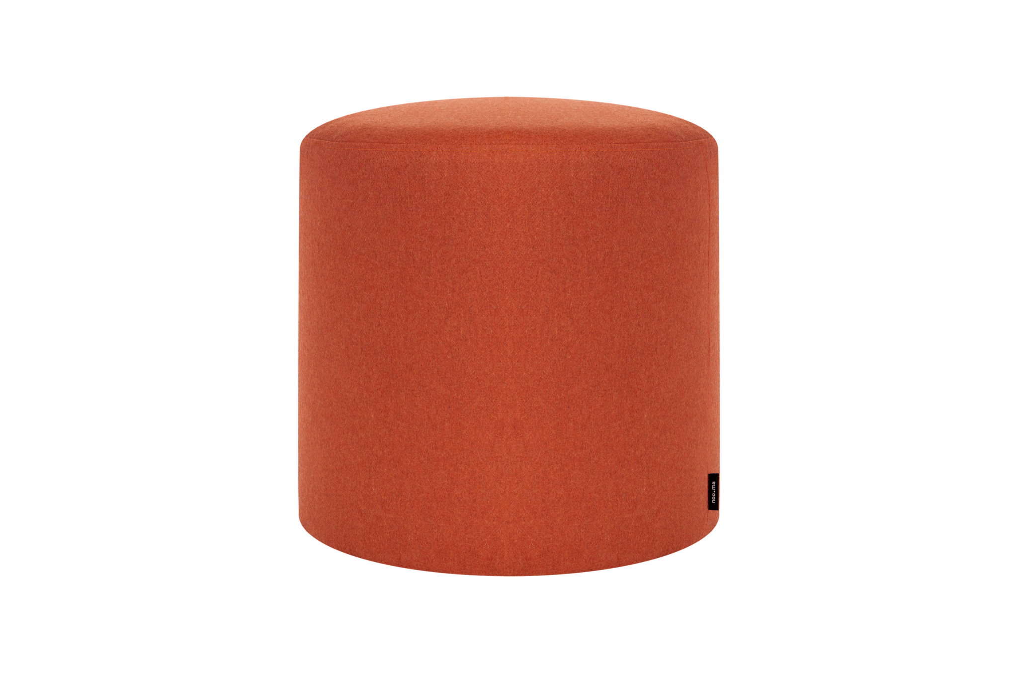 Pouf Folk haut - orange, pouf rond, siège moderne - noo.ma