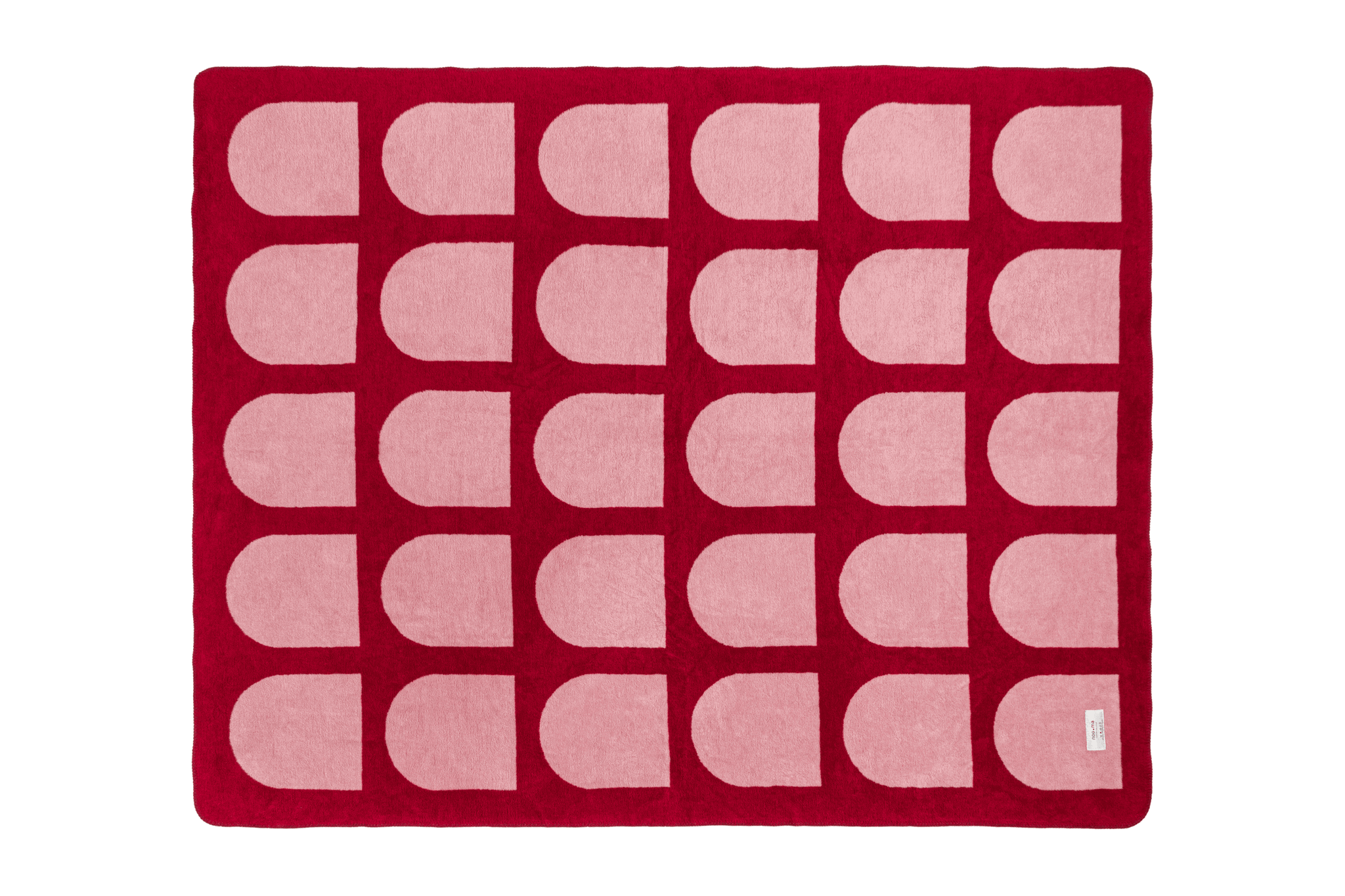Koc Gilli - Róż/Wiśnia - kolorowy, ciepły pled - noo.ma